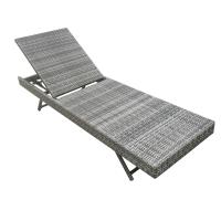 China Factory Direct Delivery Rattan Patio Sets with Cushion Waterproof Fabric Outdoor Furniture Poolside Sun Lounger for sale
