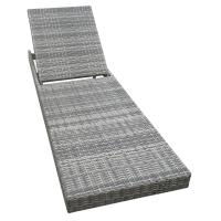 China Factory Direct Delivery Rattan Patio Sets with Cushion Waterproof Fabric Outdoor Furniture Poolside Sun Lounger for sale