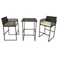 China Factory Direct Supply Outdoor Rattan Wicker bar Table bar Chair Stool for Garden Patio Bistro for sale