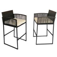 China Factory Direct Supply Outdoor Rattan Wicker bar Table bar Chair Stool for Garden Patio Bistro for sale
