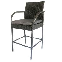 China Wholesale Outdoor Rattan High Stool Wicker Bar Chair Home  Living Garden Patio Outdoor Furniture for sale