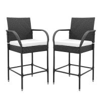 China Hot Sale Furniture Garden Chair for Outdoor Set Rattan Barstool High Seat Bar Chairs for sale