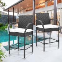 China Hot Sale Furniture Garden Chair for Outdoor Set Rattan Barstool High Seat Bar Chairs for sale