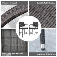 China Hot Sale Furniture Garden Chair for Outdoor Set Rattan Barstool High Seat Bar Chairs for sale