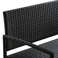 China Garden Furniture Bistro Set Wicker Chair Hot Sale Iron Outdoor Rattan Seat Storage Function Chair Loveseat Storage for sale