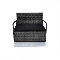 China Garden Leisure Storage Waterproof Polyester loveseat Rattan Bench for sale