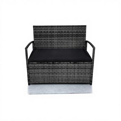 China Garden Leisure Storage Waterproof Polyester loveseat Rattan Bench for sale