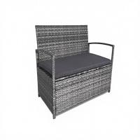 China Garden Leisure Storage Waterproof Polyester loveseat Rattan Bench for sale
