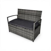 China Garden Leisure Storage Waterproof Polyester loveseat Rattan Bench for sale