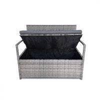 China Garden Leisure Storage Waterproof Polyester loveseat Rattan Bench for sale