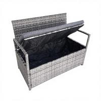 China Garden Leisure Storage Waterproof Polyester loveseat Rattan Bench for sale