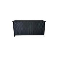 China Garden Storage Box with Lid (124x14x59cm) Wicker Chest for Home Organization Blanket Toy & Clothes Storage & Decor for sale