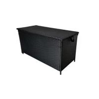 China Garden Storage Box with Lid (124x14x59cm) Wicker Chest for Home Organization Blanket Toy & Clothes Storage & Decor for sale