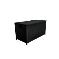 China Garden Storage Box with Lid (124x14x59cm) Wicker Chest for Home Organization Blanket Toy & Clothes Storage & Decor for sale