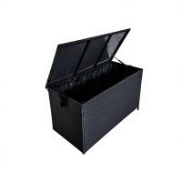 China Garden Storage Box with Lid (124x14x59cm) Wicker Chest for Home Organization Blanket Toy & Clothes Storage & Decor for sale