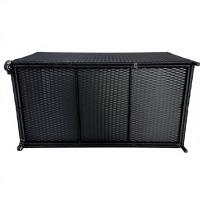 China Garden Storage Box with Lid (124x14x59cm) Wicker Chest for Home Organization Blanket Toy & Clothes Storage & Decor for sale