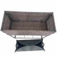 China Metal Plant Pot Flower Bucket Square Rectangle Flower Pot  Garden Rattan Planter Stand for sale