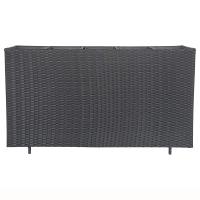 China Metal Frame Poly Rattan Decorative Flower Planters Stand Garden Green Plant Flower Pots for sale
