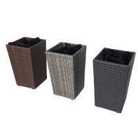 China Factory Hot Sale Metal Frame PE Rattan Weather Resistance Indoor Outdoor Planter Stand Popular Flower Pot for sale