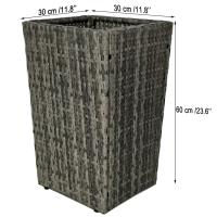 China Factory Hot Sale Metal Frame PE Rattan Weather Resistance Indoor Outdoor Planter Stand Popular Flower Pot for sale