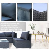 China Factory Promotion Free Combination Sets Conversation Leisure Furniture Outdoor Garden Big Sofa Sets Black for sale