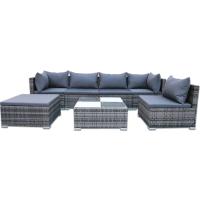China Rattan Corner Free Combination Lounge Conversation Leisure Furniture Outdoor Garden Sofas Grey for sale