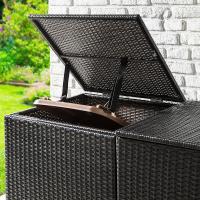 China City Squares Environmentally Friendly Beautiful and Timeless Design Materials Steel Frame Rattan Rubbish Trash Can Cover for sale