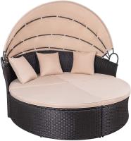 China Garden Furniture Outdoor Low Price PP Injection Wicker Garden Outdoor Plastic Rattan Sofa Set Black Waterproof Party Seat for sale