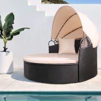 China Garden Furniture Outdoor Low Price PP Injection Wicker Garden Outdoor Plastic Rattan Sofa Set Black Waterproof Party Seat for sale
