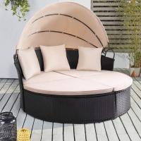 China Garden Furniture Outdoor Low Price PP Injection Wicker Garden Outdoor Plastic Rattan Sofa Set Black Waterproof Party Seat for sale