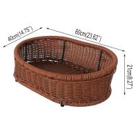 China Metal Frame Poly Round Rattan Oval Shape Dog Cat Medium Size Animal House for sale