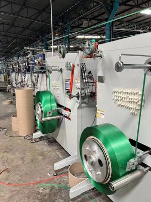 China Semi Automatic Jumbo Roll Winding Machine 330kg Capacity for PET Strap - 350m/min Speed, 1.5kW Power for sale