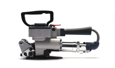 China B19 B25 Pneumatic Plastic PET PP Strapping Tool 13-25mm Width 3500N Tension Metallic Grey for sale