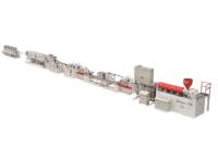 China Single Screw PET Packing Belt Extrusion Machine PLC Control 800kg/H Capacity 9-19mm Strap Size for sale