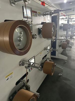 China 5mm 9mm 12mm Paper Strapping Production Line with 12 Winding Heads and Logo Printing for sale