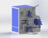 China Automated PP Strap Winder CQA519PF - 5-19mm Width, 50-300 m/min Speed, 203/280/406mm Mandrel for sale