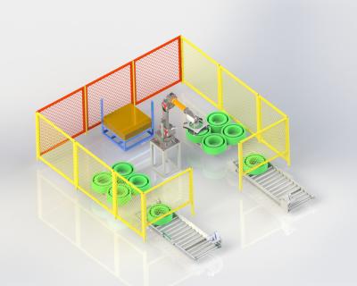 China Automated PET Strapping Winder Winding Machine With Automatic Palletizing System for sale