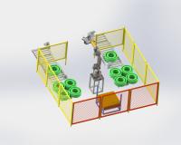 China Automated PET Polyester Strap Winder Winding Machine With Automatic Palletizing System for sale