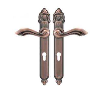 China Antique Decorative Door Window Handles With Keyhole Plate for sale
