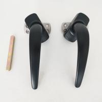 China 150g Sliding Window Handle Lock Black Aluminum Zinc Lever Latch For Sliding Door for sale