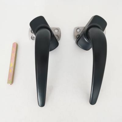 China 150g Sliding Window Handle Lock Black Aluminum Zinc Lever Latch For Sliding Door for sale