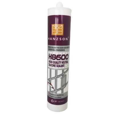China Environmentally Friendly Curing Adhesives for Glass 8600 Window Adhesives Neutral Silicone Sealant Glass Caulk Silicone for sale