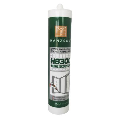 China GP Caulking Sealant for Glass Window 8300 Adhesives Odorless Neutral Silicone Sealant for sale