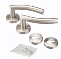 China 201 304 Stainless Steel Door Handle Color Sliver Black 130X55X1.0mm Size for sale