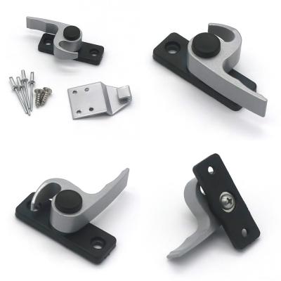 China Powder Coated Sliding Window Crescent Lock 50mm Length 17mm Width 4.1mm Height for sale