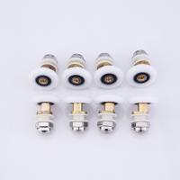 China Brass Nylon Door Rollers , Shower Door Pulley 19mm 23mm 25mm Size for sale