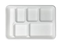 China School Disposable Biodegradable Bagasse Tableware 6 5 3 Compartment Lunch Tray for sale
