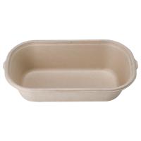 China 850ml 1000ml Biodegradable Bagasse Tableware Greaseproof Microwave Container With Lid for sale