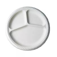 China 9in 10in Round Cornstarch Disposable Plates Biodegradable Round Plate Tableware for sale