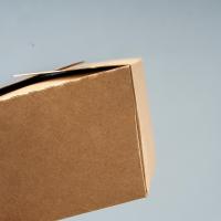 China Custom Logo Printing 337g 18g PE Kraft Paper Lunch Box Take Away Boxes For Food for sale